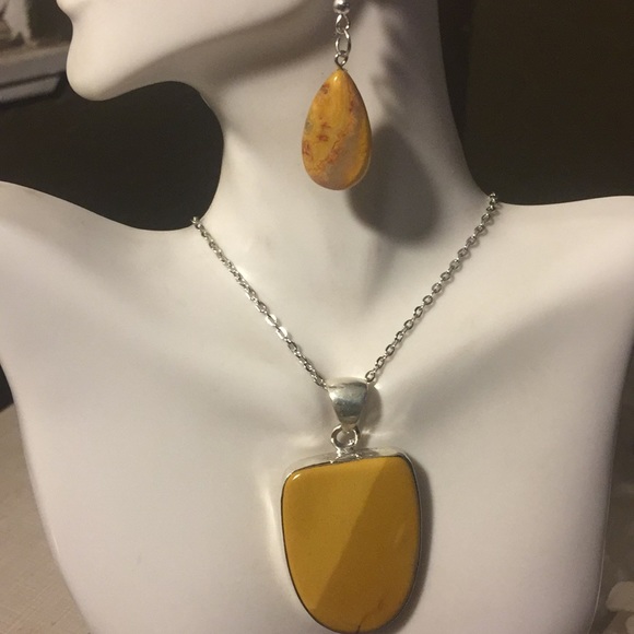 Jewelry | New Unique Yellow Mookaite Gemstone Set | Poshmark